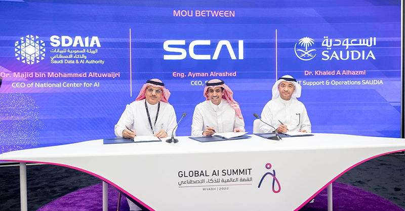 SAUDIA, SDAIA and SCAI team up to harness the power of AI